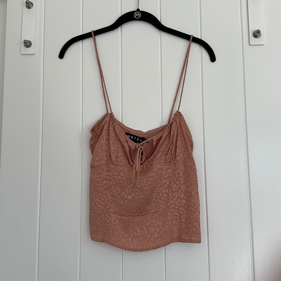 Motel Rocks | Tops | 225 Motel Rocks Nwt Hera Top Satin Cheetah Dusty ...